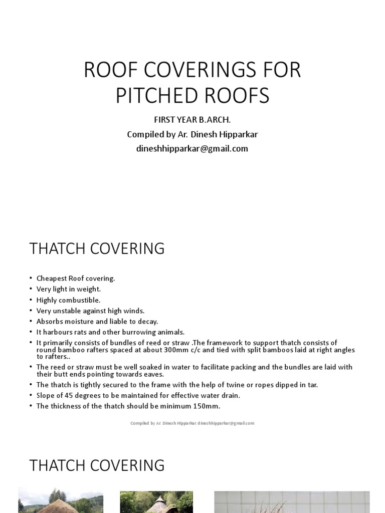 Course Material For Roof Coverings For Pitched Roofs | PDF | Roof ...