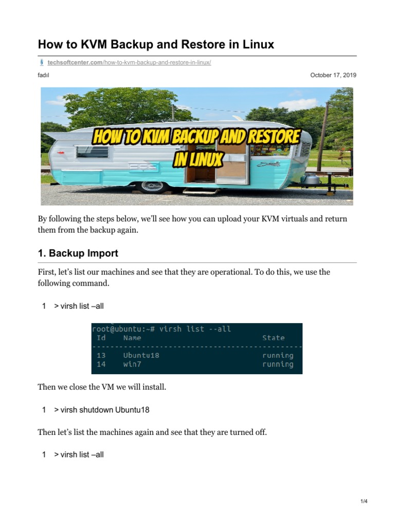 How To Kvm Backup And Restore In Linux Pdf Backup Computer File 4879