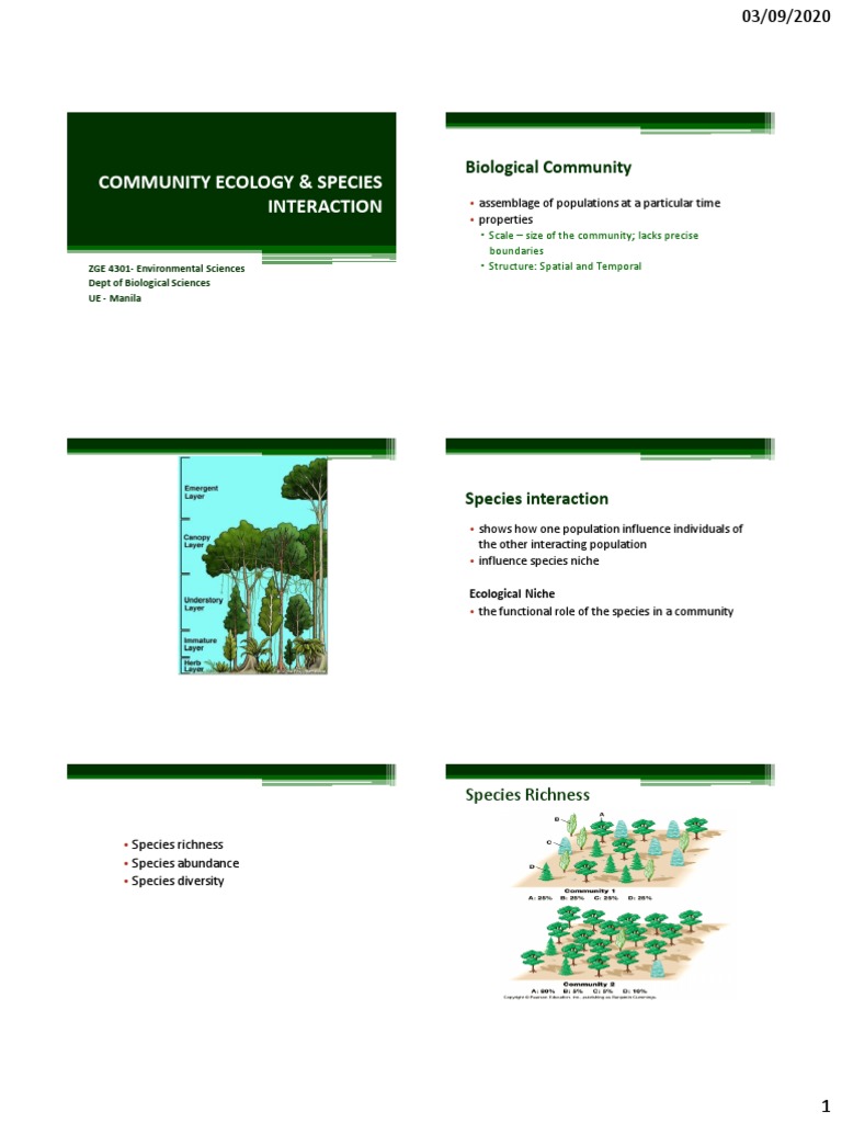 Community Ecology & Species Interaction | PDF | Parasitism | Ecology