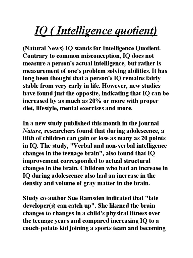 Intelligent Questions | PDF | Intelligence Quotient | Intelligence