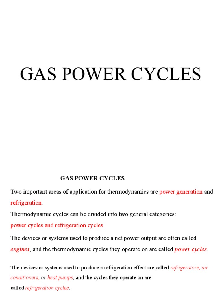 Gas Power Cycles | PDF | Internal Combustion Engine | Diesel Engine