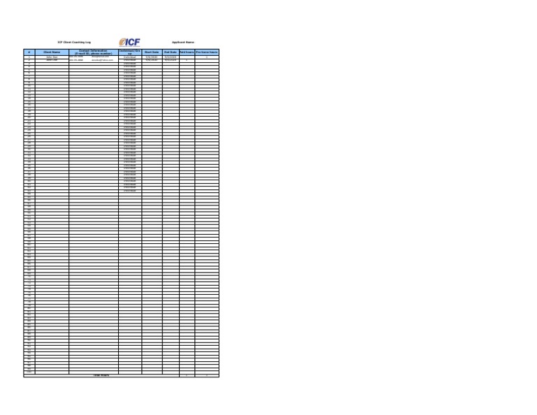 Blank ICF Coaching Log | PDF | Computer Mediated Communication | Computing