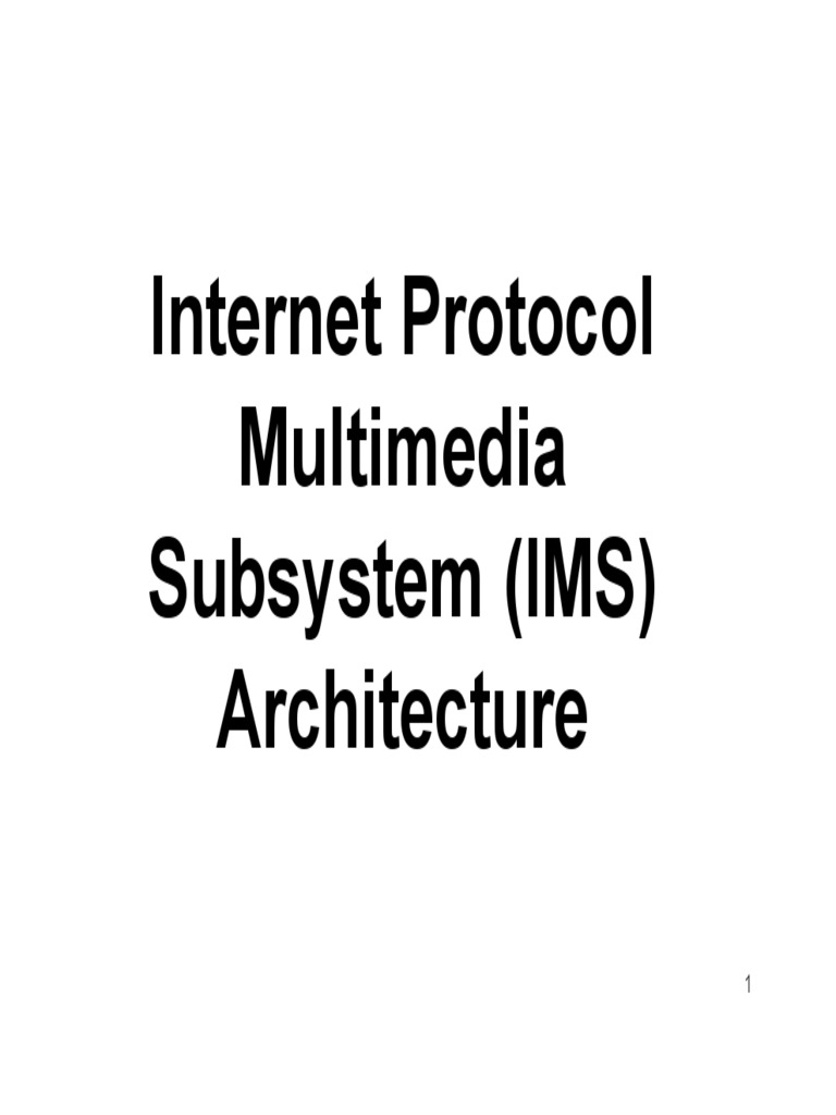 IMS Architecture Overview and Services | PDF | Ip Multimedia Subsystem ...