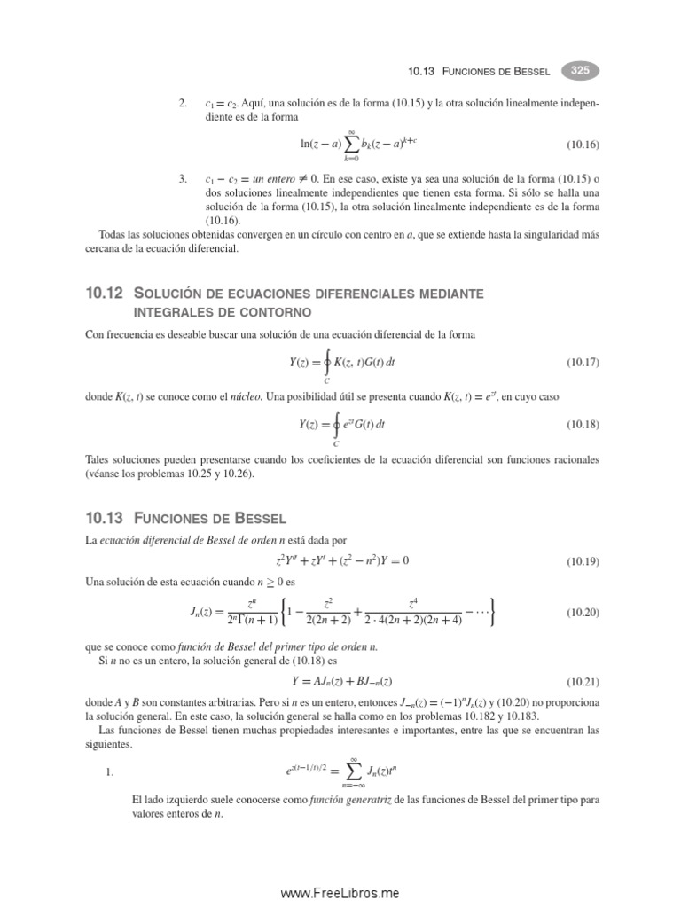 Funciones y Propiedades de Bessel | PDF | Combinatoria | Ecuaciones