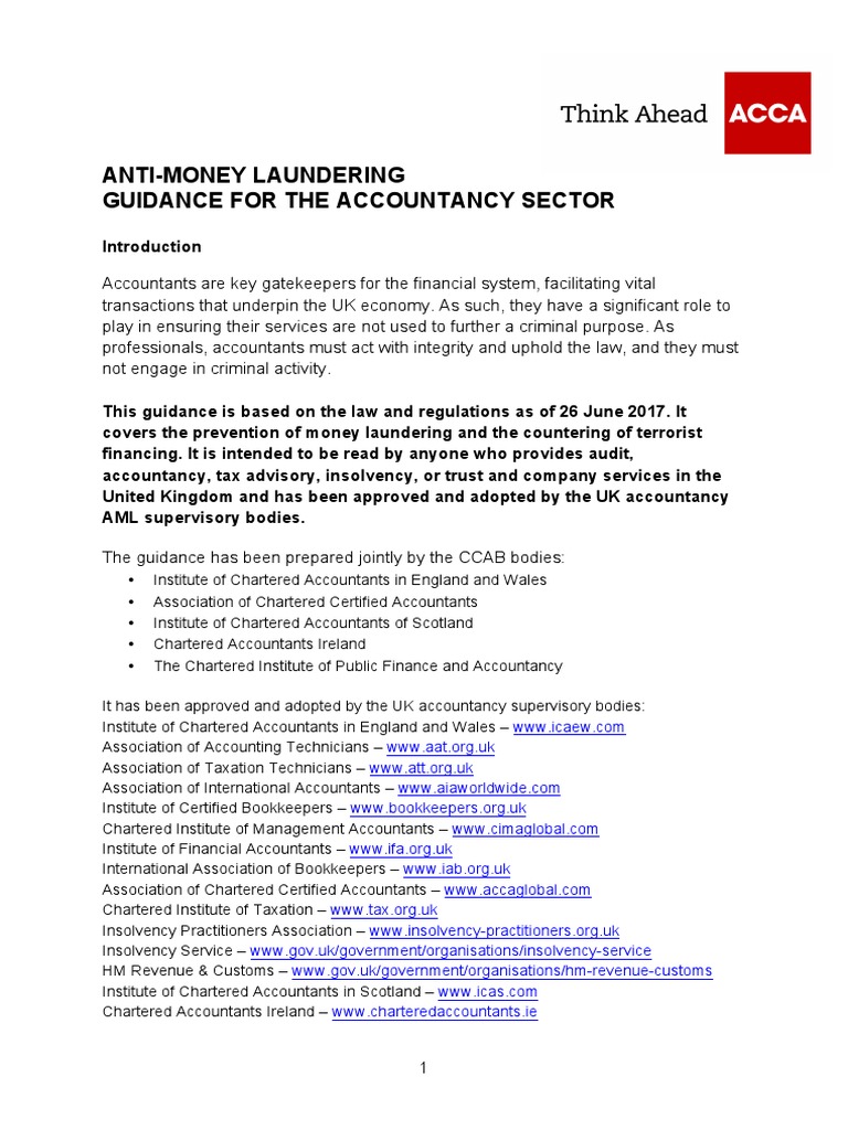AML Regs ACCA | PDF | Money Laundering | Accountant