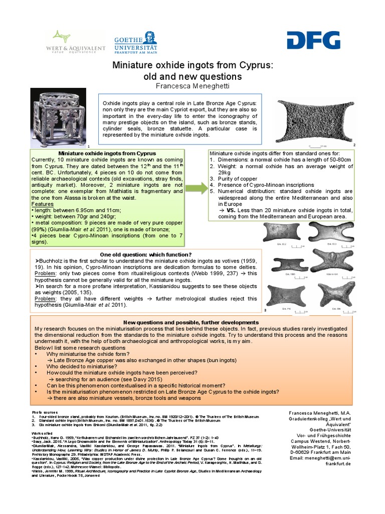 Miniature Oxhide Ingots From Cyprus: Old and New Questions: Francesca ...