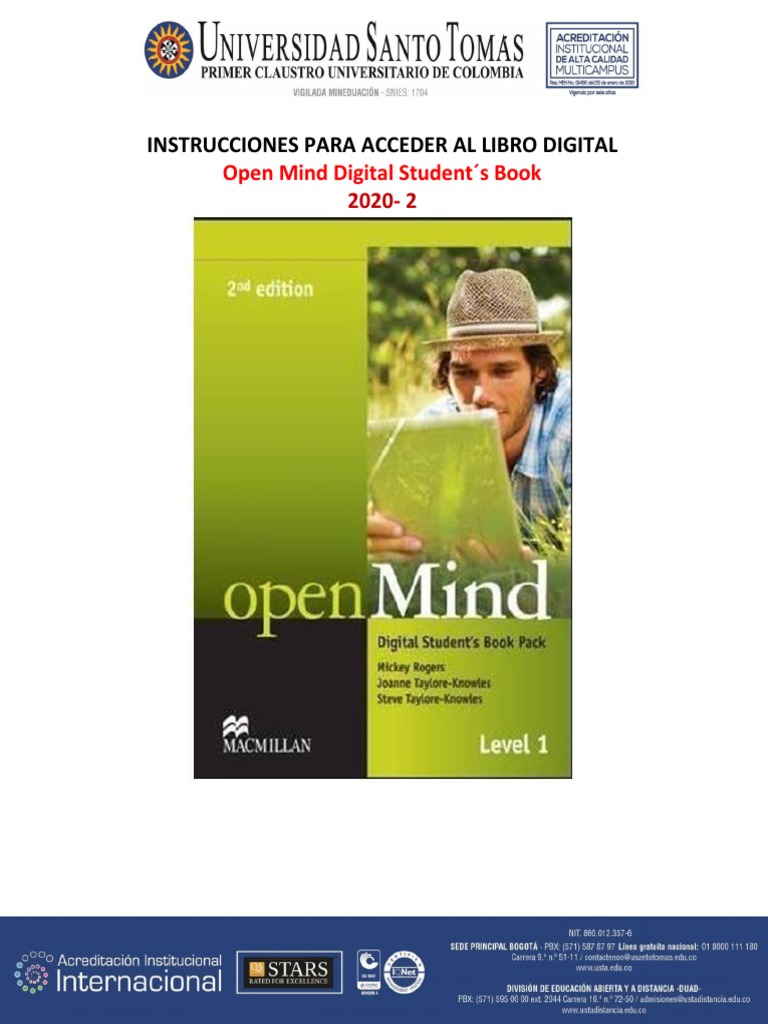 Instrucciones para Acceder Al Libro Digital OpenMind Level 1 | PDF