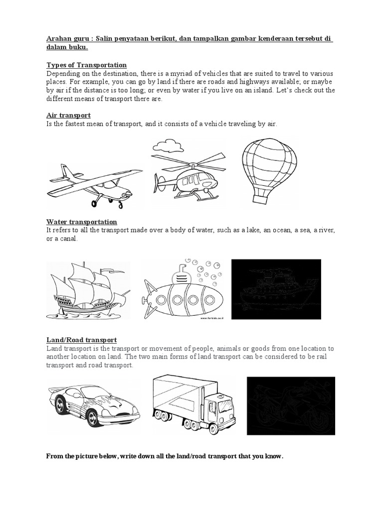 Types of Transport for Students | PDF