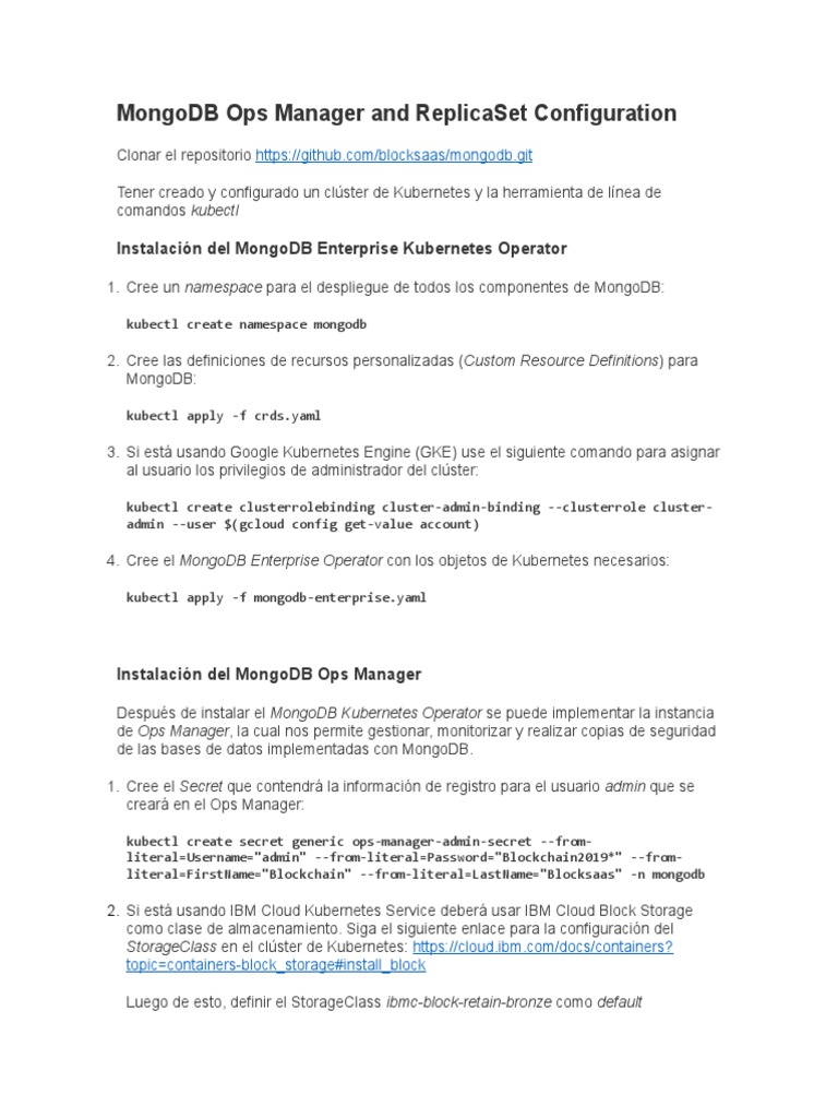 MongoDB Ops Manager and ReplicaSet Configuration | PDF | Mongo Db ...