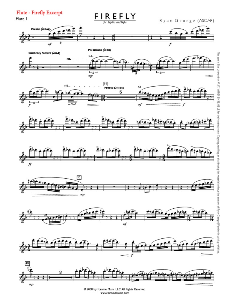Flute - Firefly Excerpt | PDF | Musical Forms