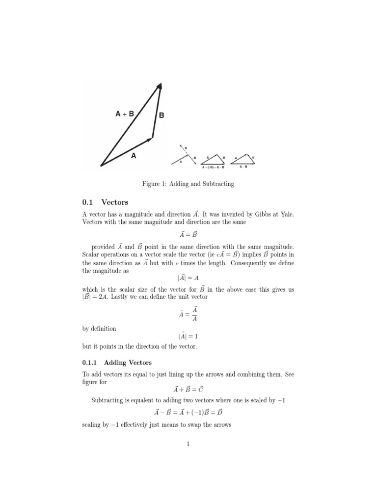 Vector Basics | Download Free PDF | Euclidean Vector | Differential ...
