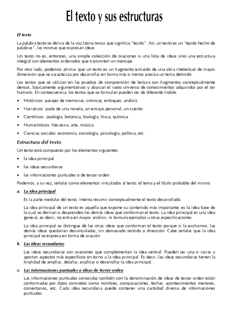 TEMA 1 y 2 - ESTRUCTURA Y ELEMENTOS DEL TEXTO | PDF | Pulpo ...
