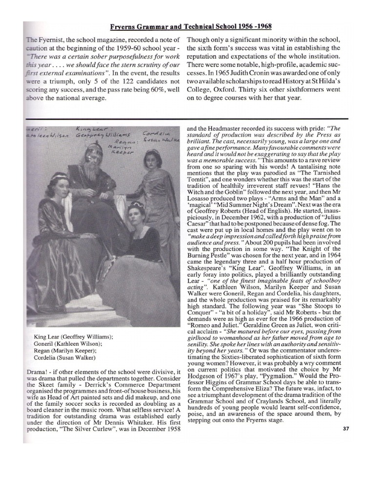 037 64 Proud Years - History of Fryerns School (& Craylands Secondary ...