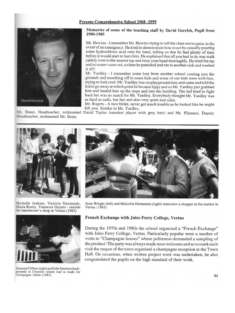 051 64 Proud Years - History of Fryerns School (& Craylands Secondary ...