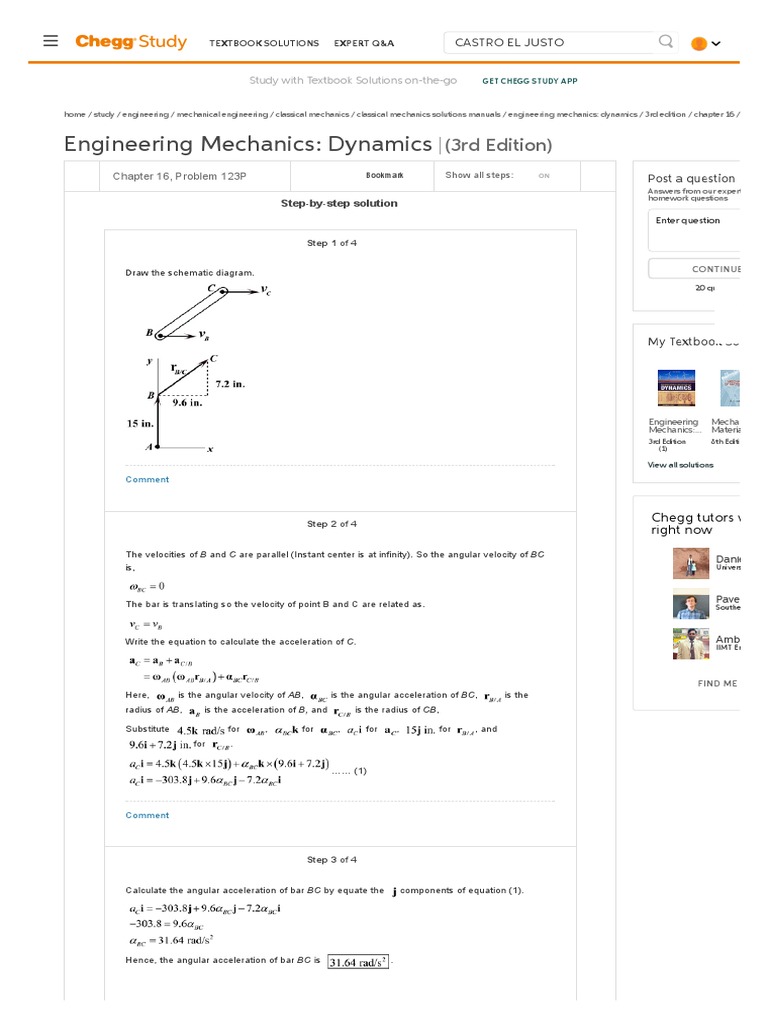 Engineering Mechanics: Dynamics: (3rd Edition) | PDF | Textbook ...