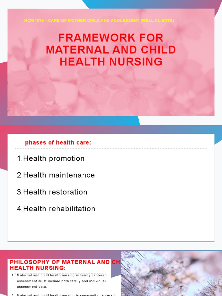 Framework For Maternal and Child Health Nursing | PDF | Childbirth ...