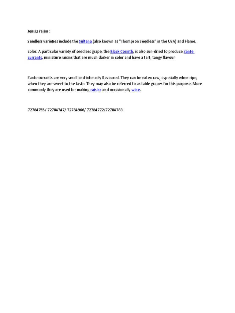 Jenis2 Raisin | PDF