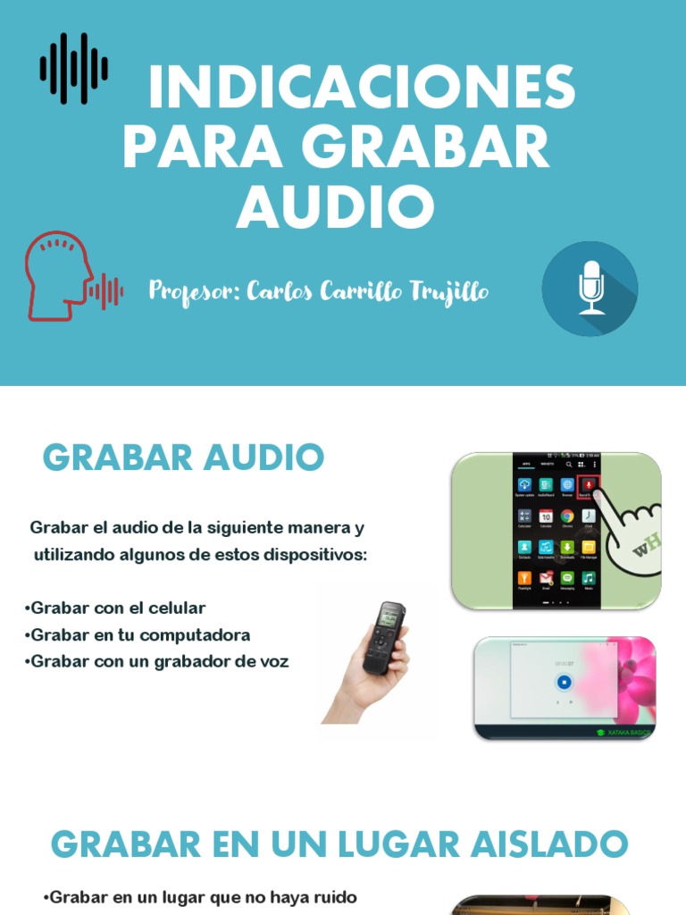 Guía para Grabar Audio Efectivo | PDF