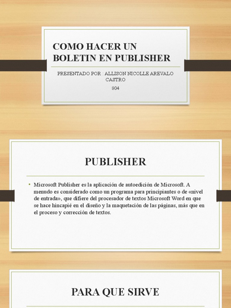 Como Hacer Un Boletin en Publisher | PDF