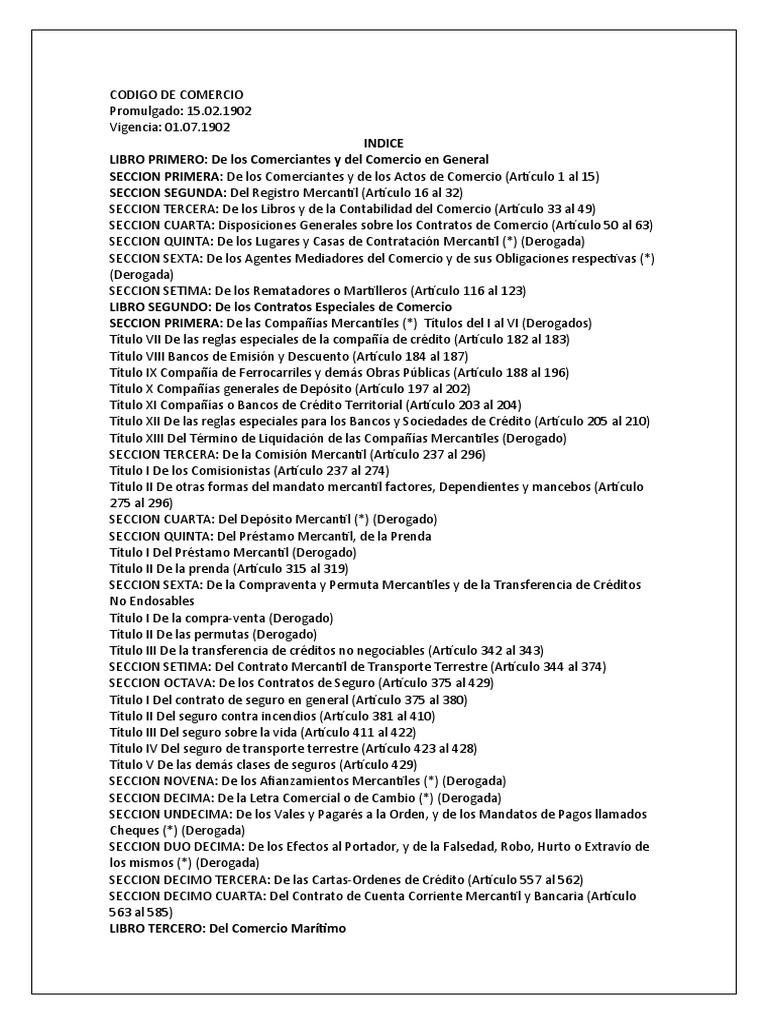 Codigo de Comercio | PDF | Dinero | Derecho privado