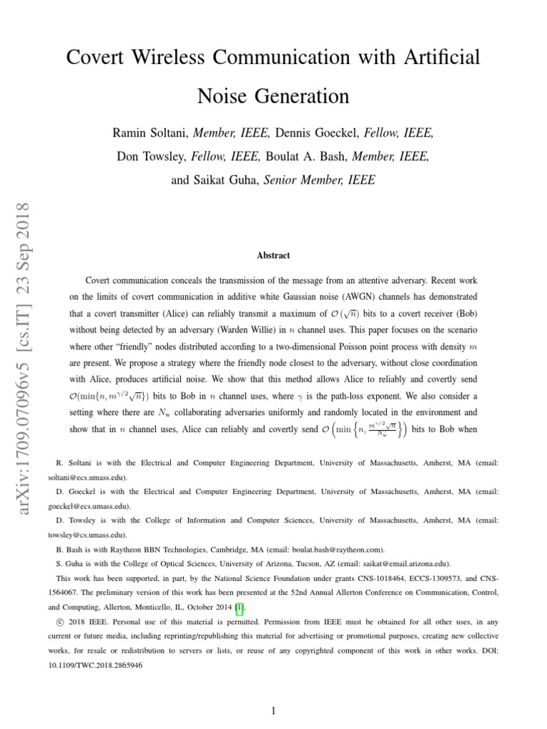 Covert Communication | PDF | Type I And Type Ii Errors | Normal ...