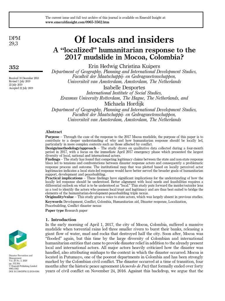 Of Locals and Insiders A Localized | PDF | Peacebuilding | Non ...