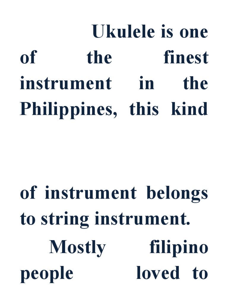 Ukulele: A Beloved Filipino Instrument | PDF | Art