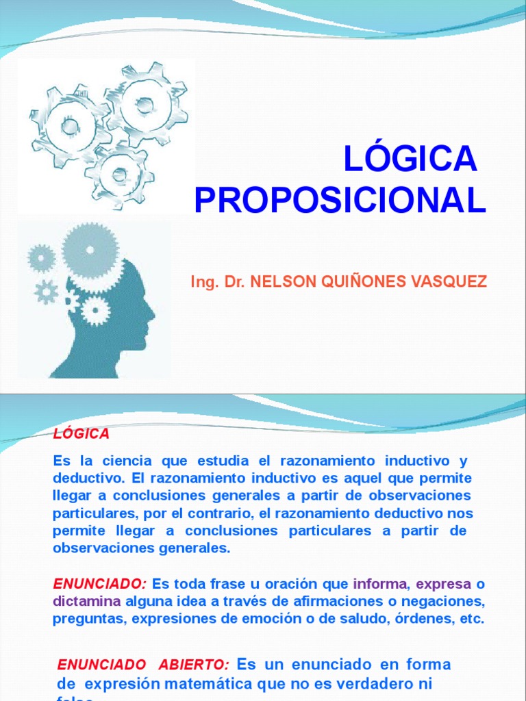 Introducción a la Lógica Proposicional | PDF | Si y solo si | Proposición