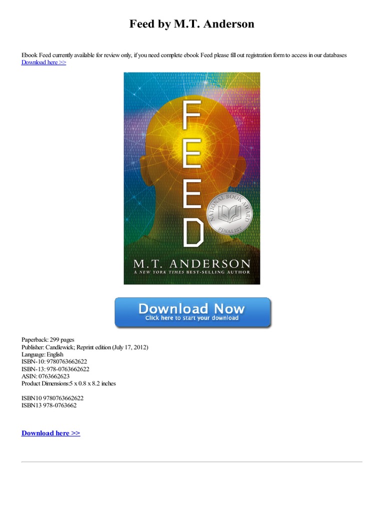 Feed by M.T. Anderson: Download Here | PDF | Consumerism