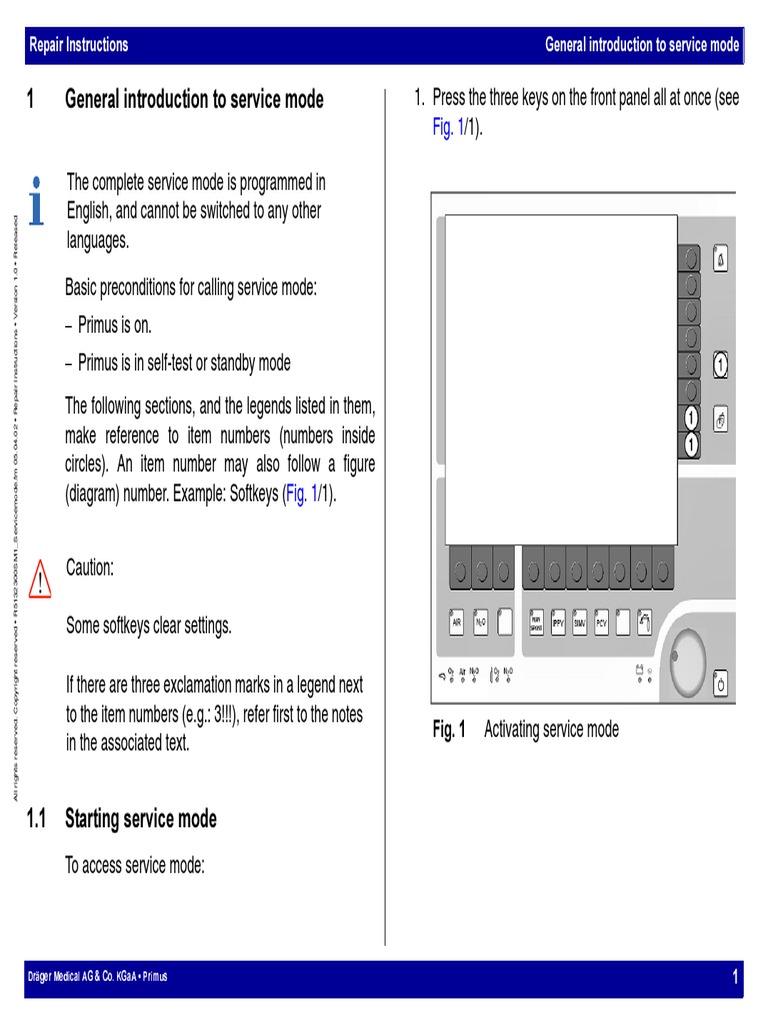 Drager Primus Service Mode | PDF | Computing | Computer Engineering