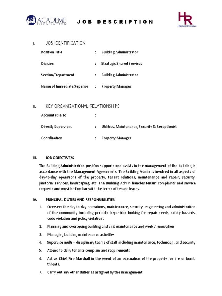 Building Admin | PDF | Business | Government