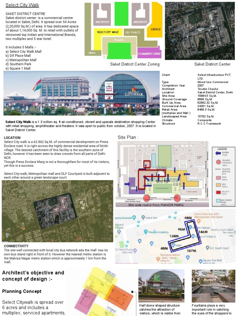 Select City Walk Overview and Details | PDF | Shopping Mall | Basement