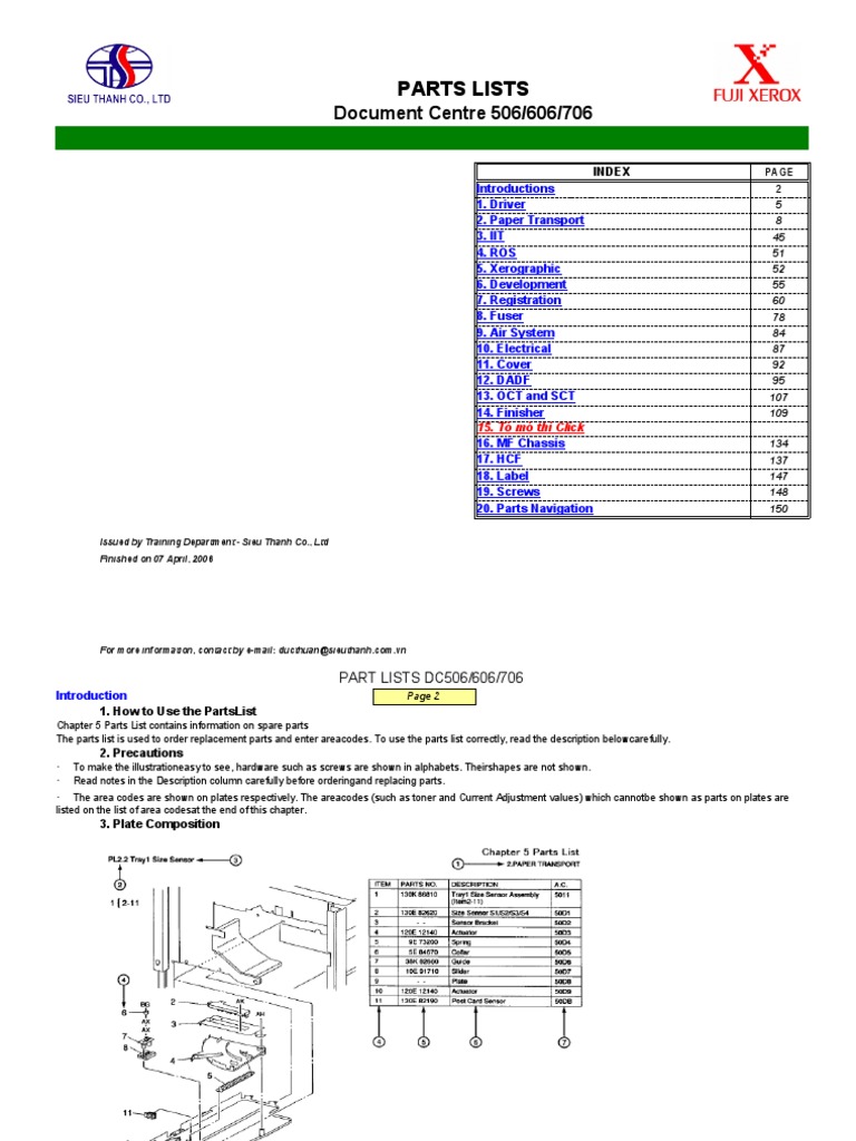 Part Lists DC506-606-706 | PDF | Belt (Mechanical) | Clutch