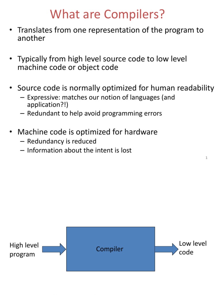 What Are Compilers Pdf Compiler Computer Program