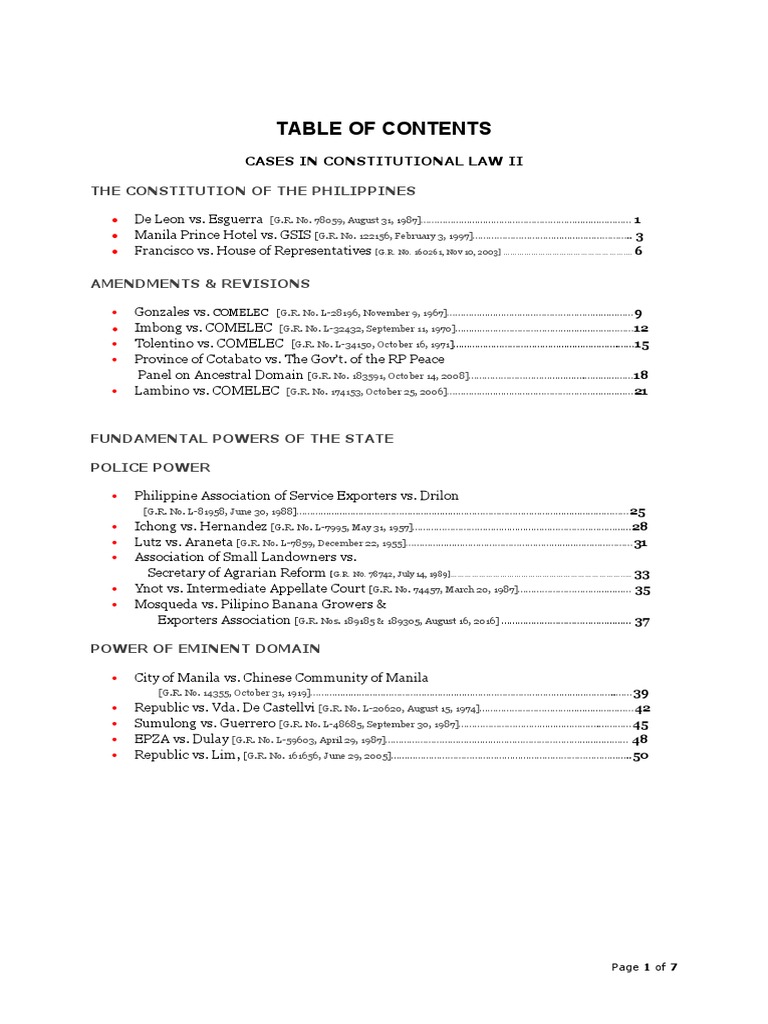 Philippine Constitutional Cases | PDF | Judiciaries | Government ...