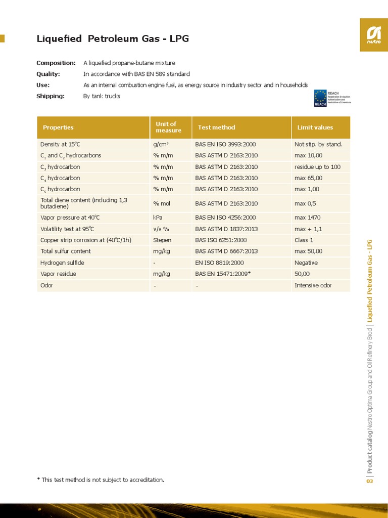 LPG Chemical Composition Overview | PDF