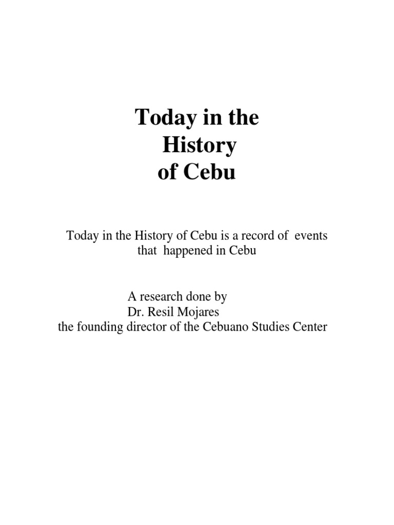 Today in The History of Cebu | PDF | Cebu | Philippines