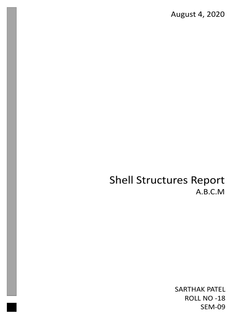 Shell Structures Report: August 4, 2020 | PDF | Vault (Architecture ...