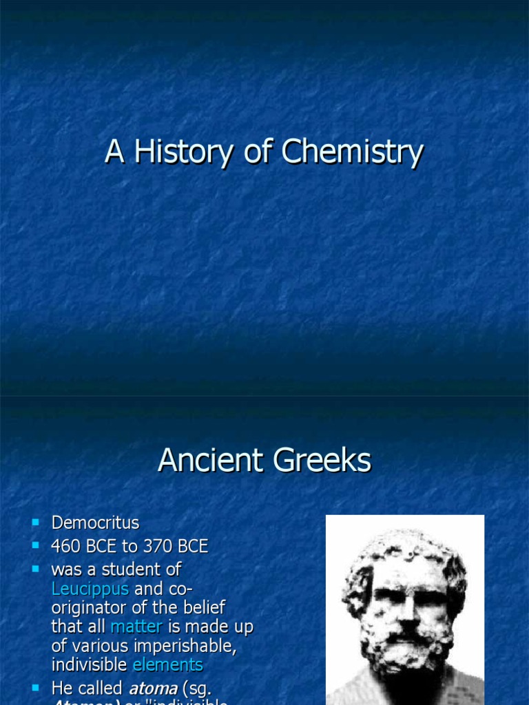 Evolution of Chemistry Through Ages | PDF | Philosophy