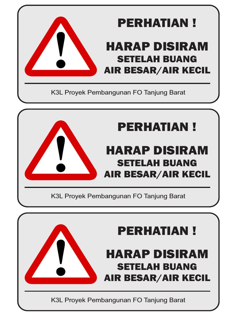 Sign Flush Jamban PDF | PDF