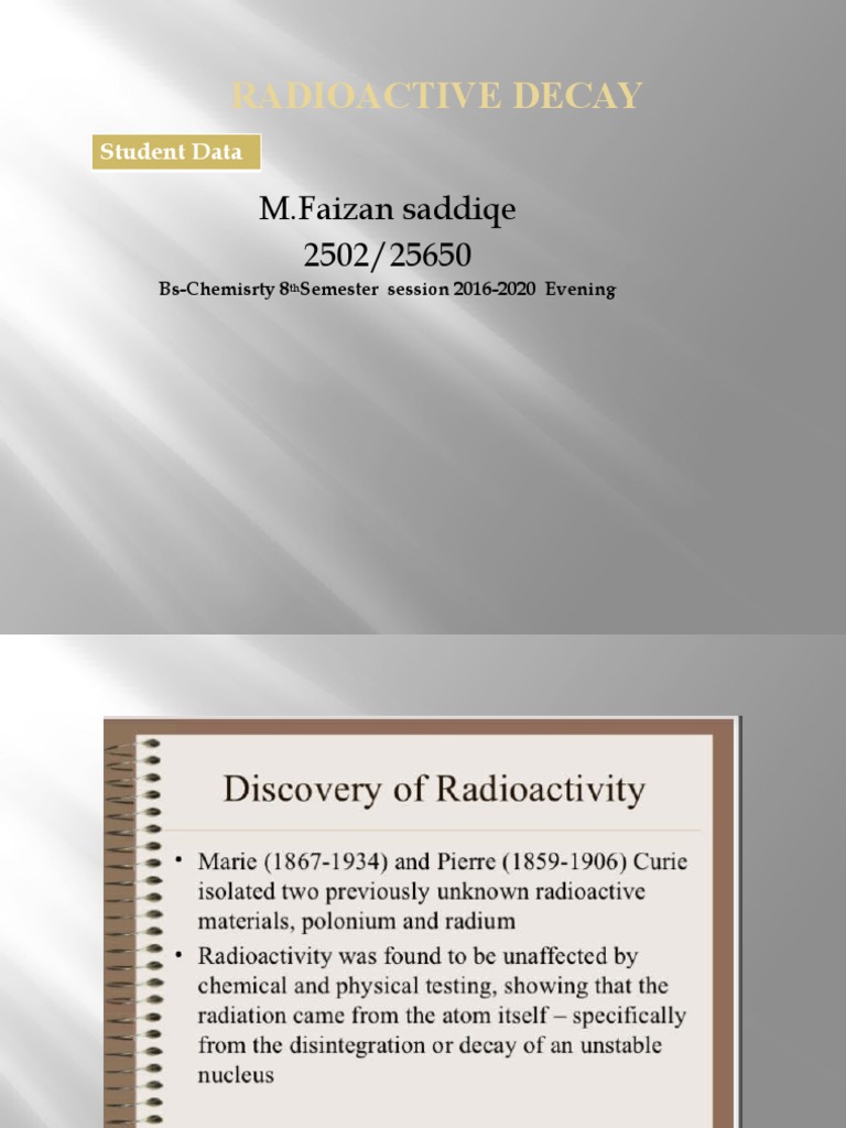 Radioactive Decay | PDF