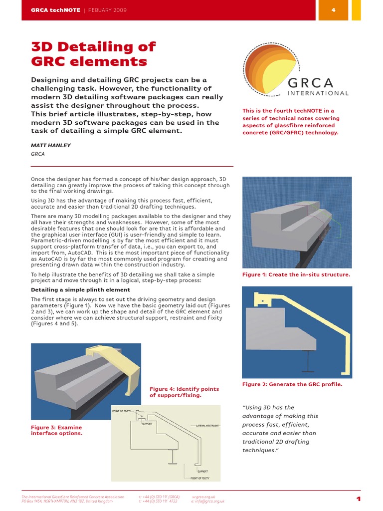 3D Detailing for GRC Designers | PDF | 3 D Computer Graphics | Usability