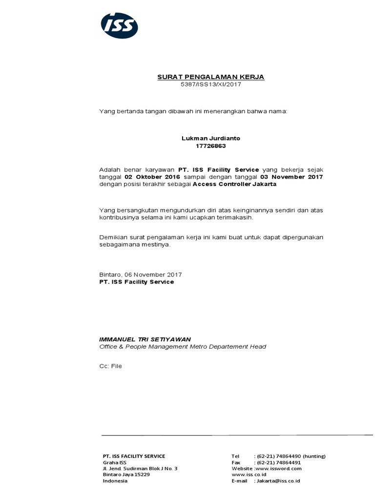 Pt. Iss Facility Service | PDF