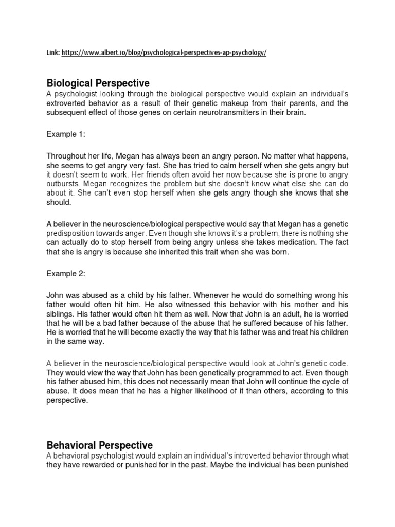 Biological Perspective: Link: HTTPS://WWW - Albert.io/blog ...