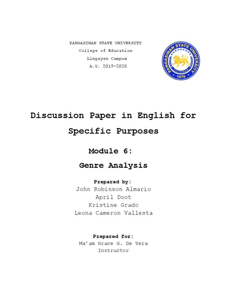 English For Specific Purposes | PDF | English Language | Sentence ...