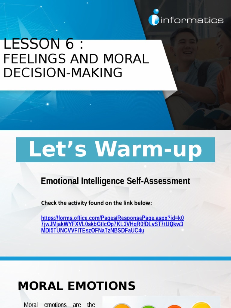 Lesson 6:: Feelings and Moral Decision-Making | PDF | Emotions | Feeling
