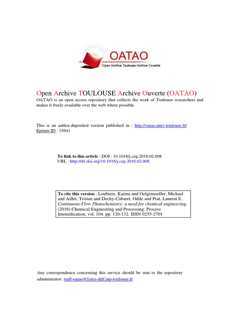 Continuous-Flow Photochemistry Insights | PDF | Photochemistry ...