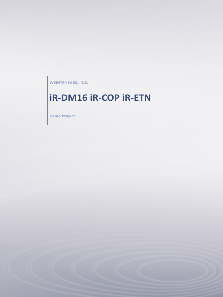 iR-DM16 iR-COP iR-ETN: Weintek Labs., Inc | PDF | Internet Protocols | Ethernet
