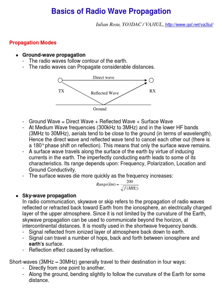 Understanding Radio Wave Propagation | PDF | Radio Propagation | Ionosphere