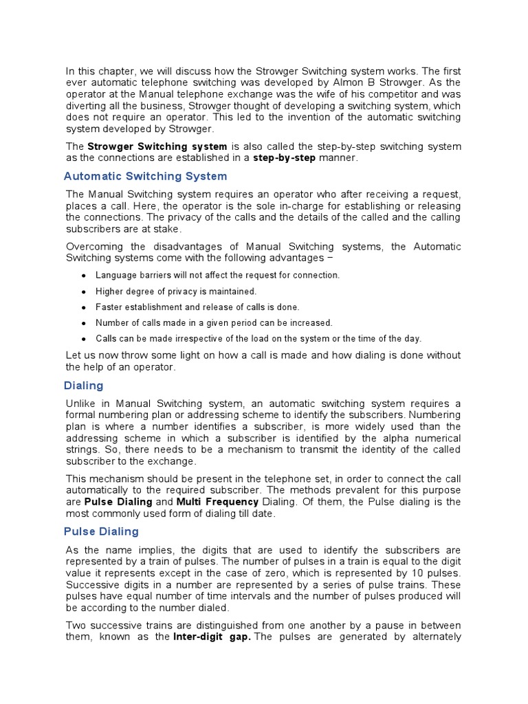 The Evolution of Telephone Switching: From Manual to Automatic Systems ...